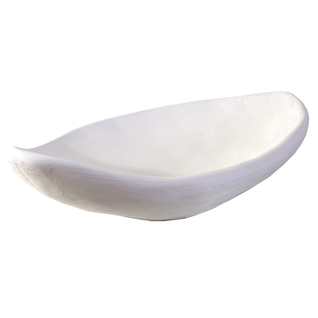 Modernist White Plaster Bowl | Lam Bespoke